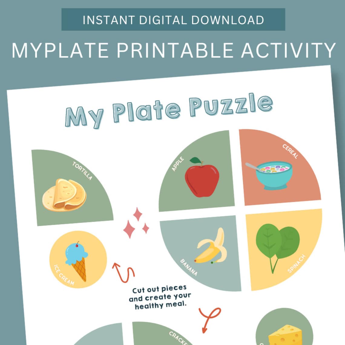 Myplate Food Group Printable Activity Cub Scouts, Home School ...