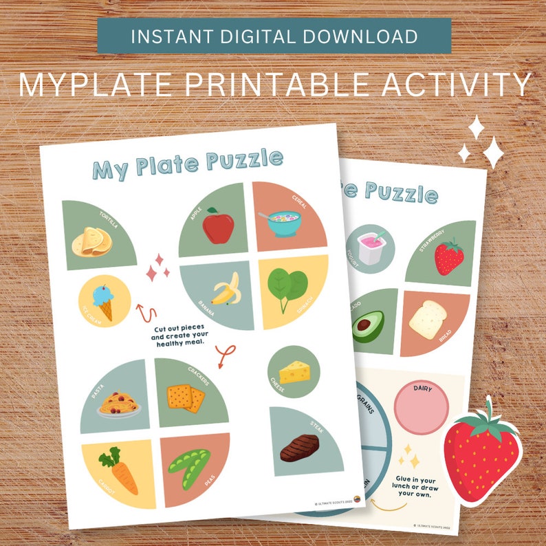 Myplate Food Group Printable Activity Cub Scouts, Home School ...