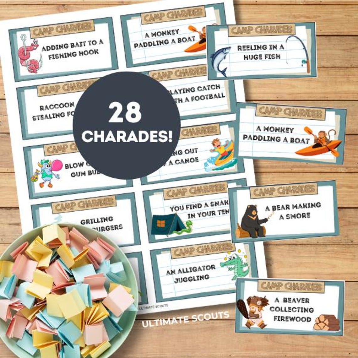 Camp Charades: A Fun Printable Game of Charades for Kids - Etsy Canada