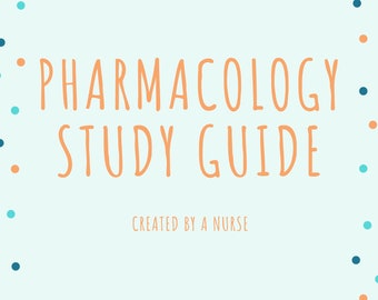 Pharmacology Study Guide Bundle 190 Pages Digital Download - Etsy