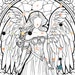 Heavenly Angels Stained Glass Coloring Pages - Set of 10 Ethereal ...