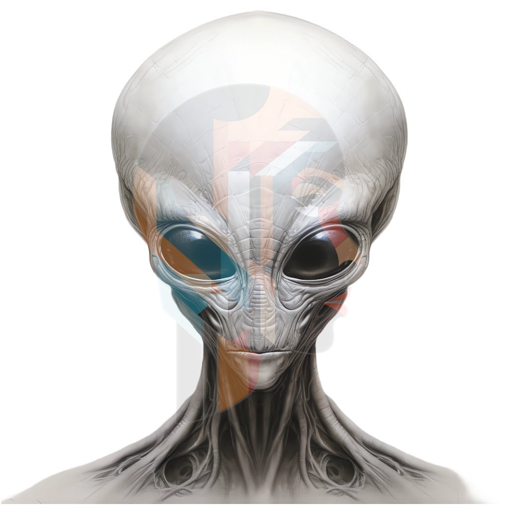 Gray Alien Portrait Clip Art Bundle 17 Unique Extraterrestrial Face - Etsy