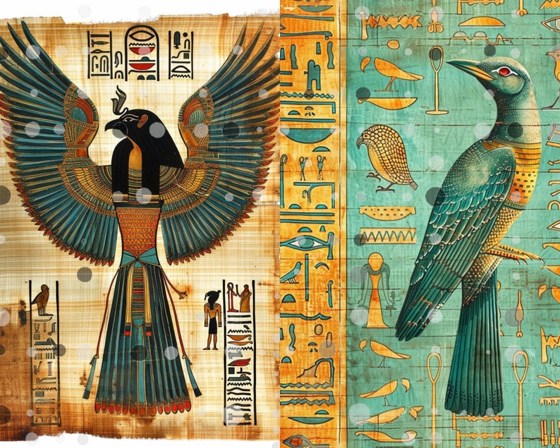Ancient Egyptian Scroll Junk Journal Pages | Set of 59 Digital Pages - Etsy
