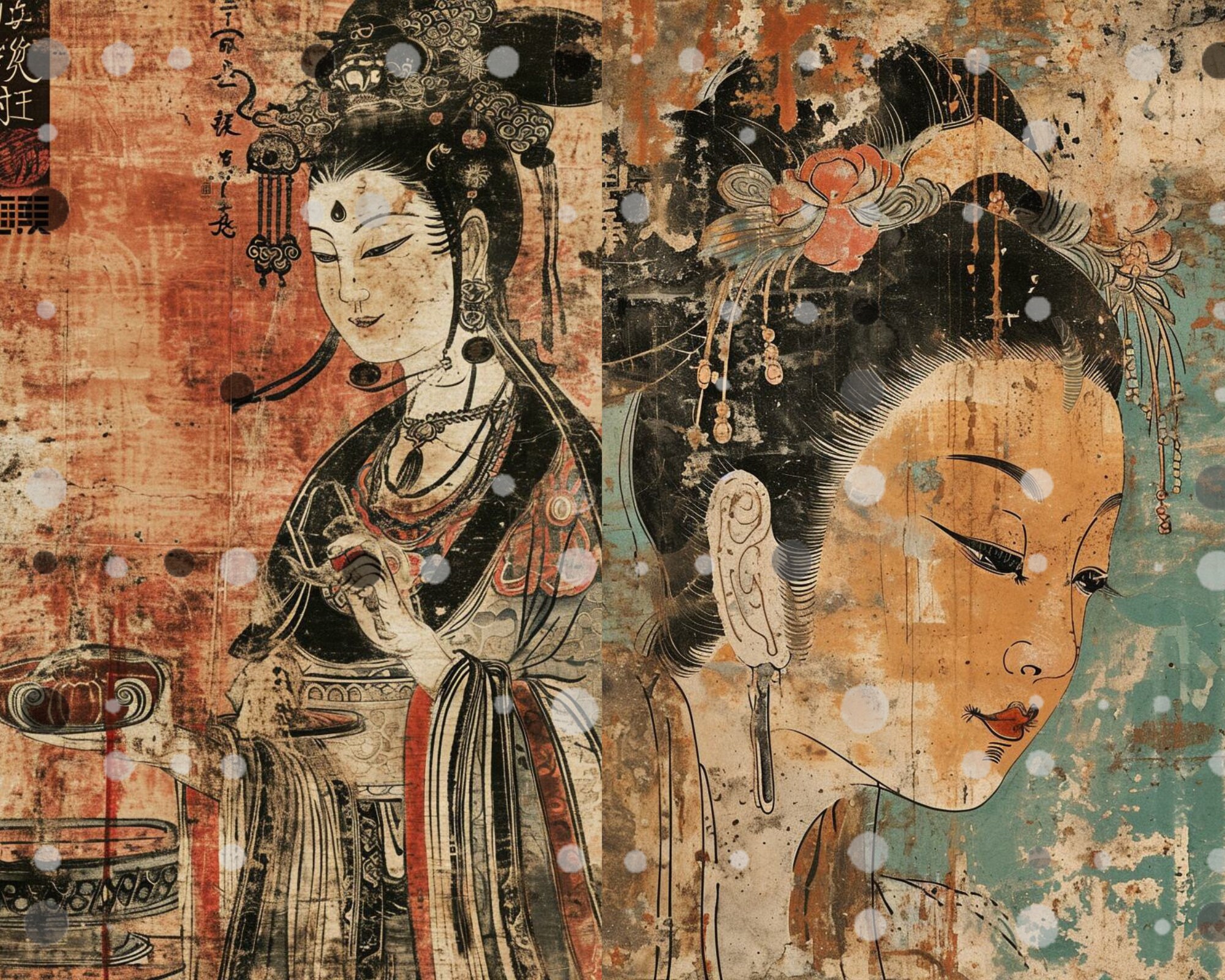 Ancient Chinese Scroll Junk Journal Pages | Set of 120 Digital Pages - Etsy