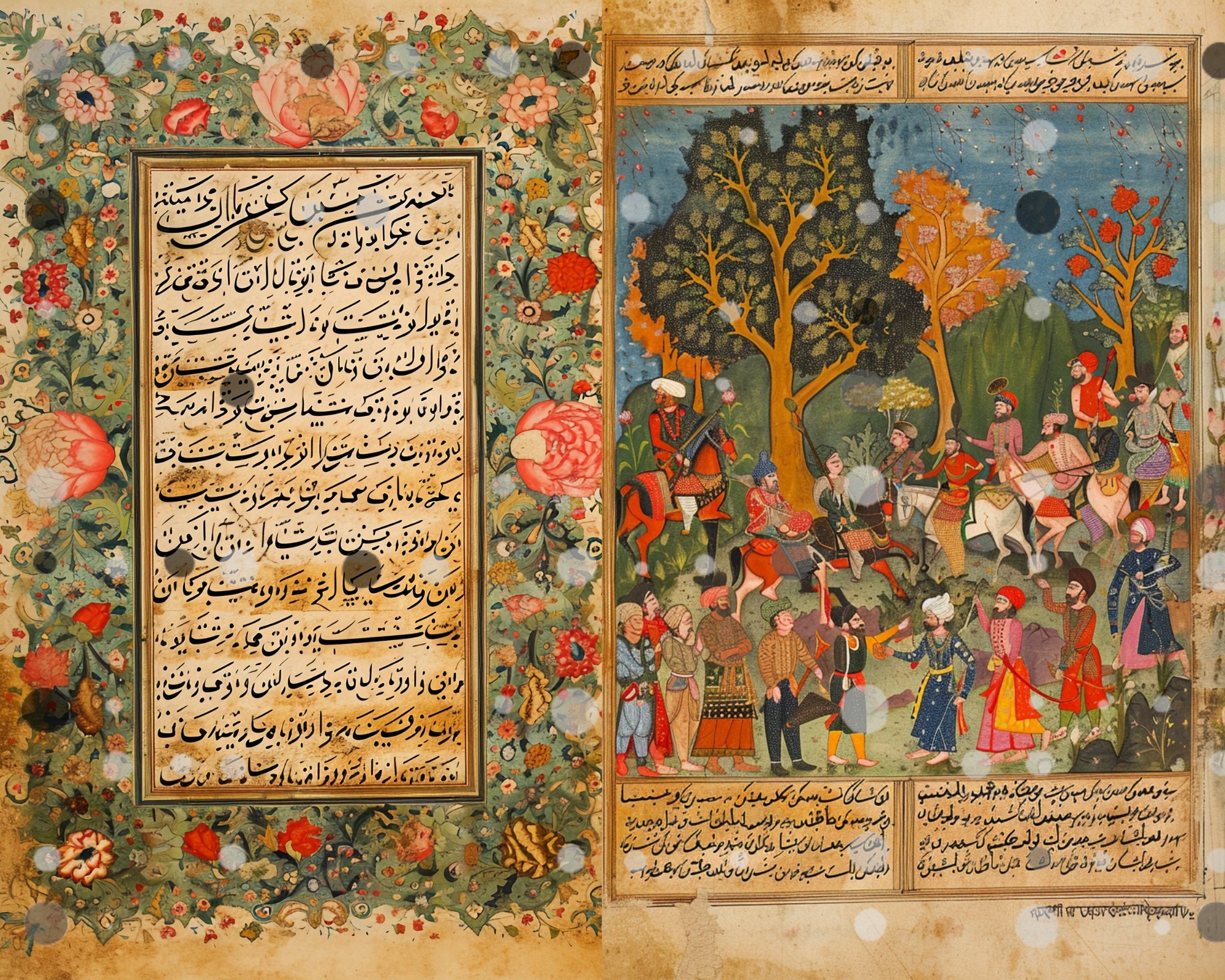 Vibrant Persian Art Scrapbooking Ephemera Journal Pages - Set of 70 ...