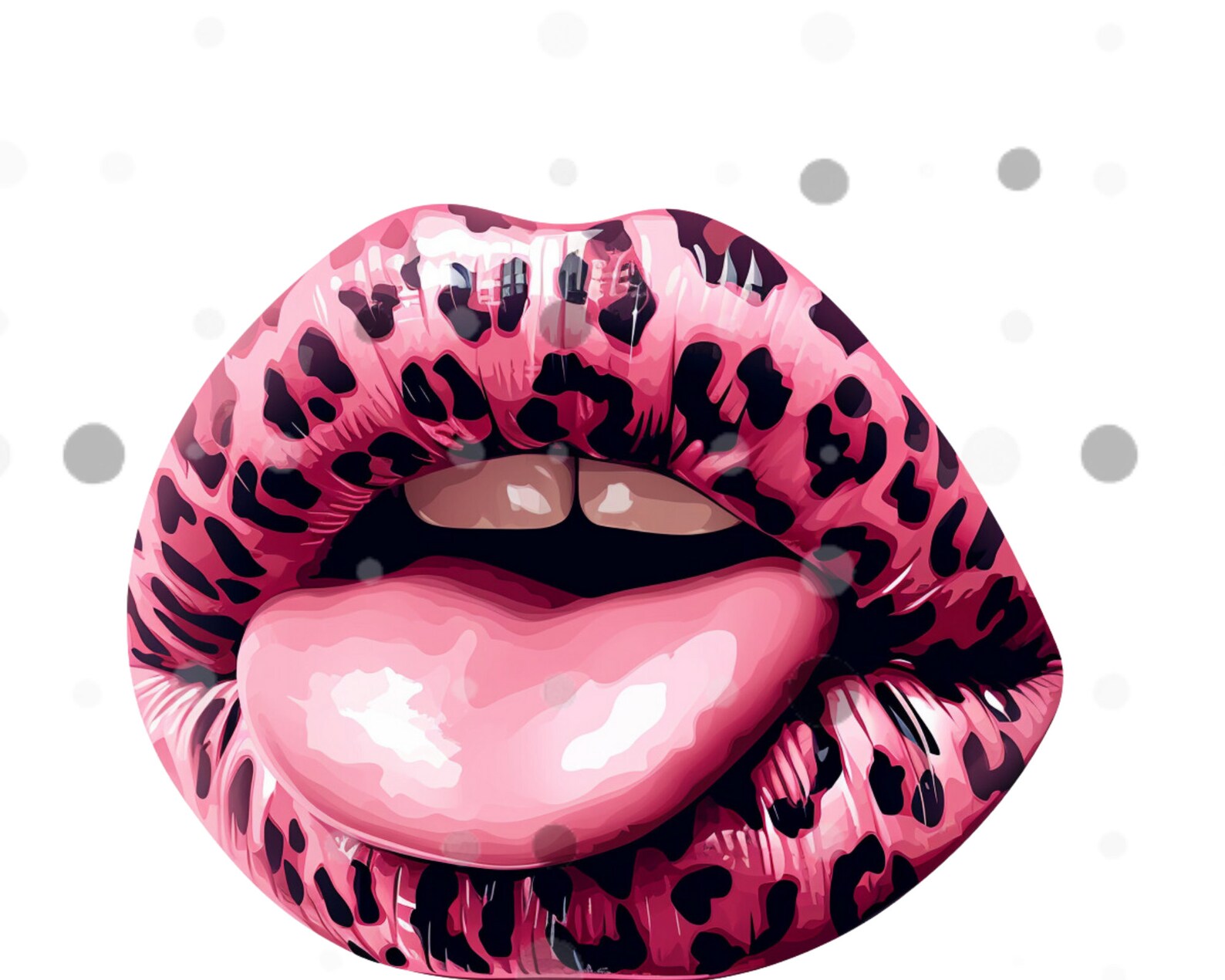 Pink Leopard Lips and More for Valentine's Day Designs | 20 Pngs - Etsy