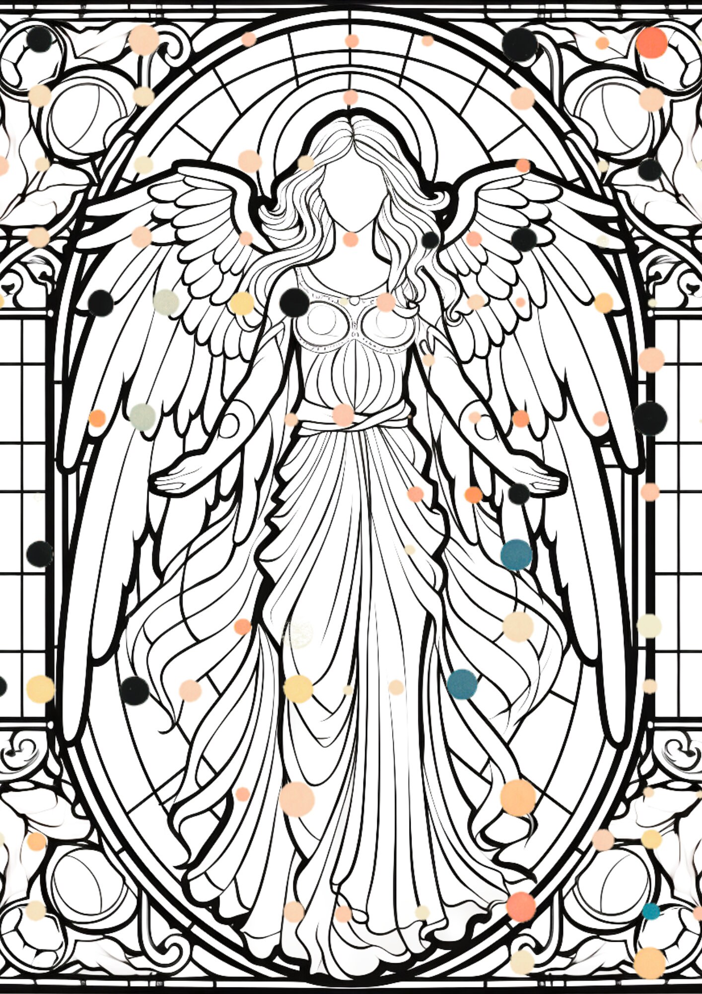 Heavenly Angels Stained Glass Coloring Pages Set of 10 - Etsy