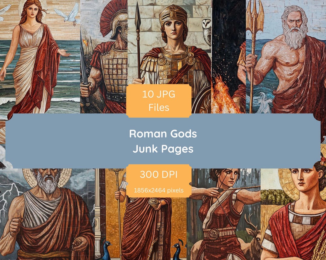 Roman Gods Scrapbooking Ephemera Journal Pages - Set of 10 Jpgs for ...