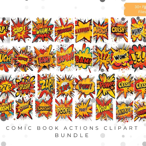 Comic Book Words - Etsy