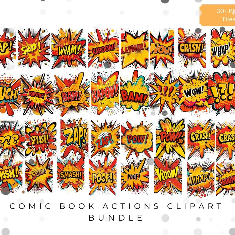 Comic Book Words - Etsy