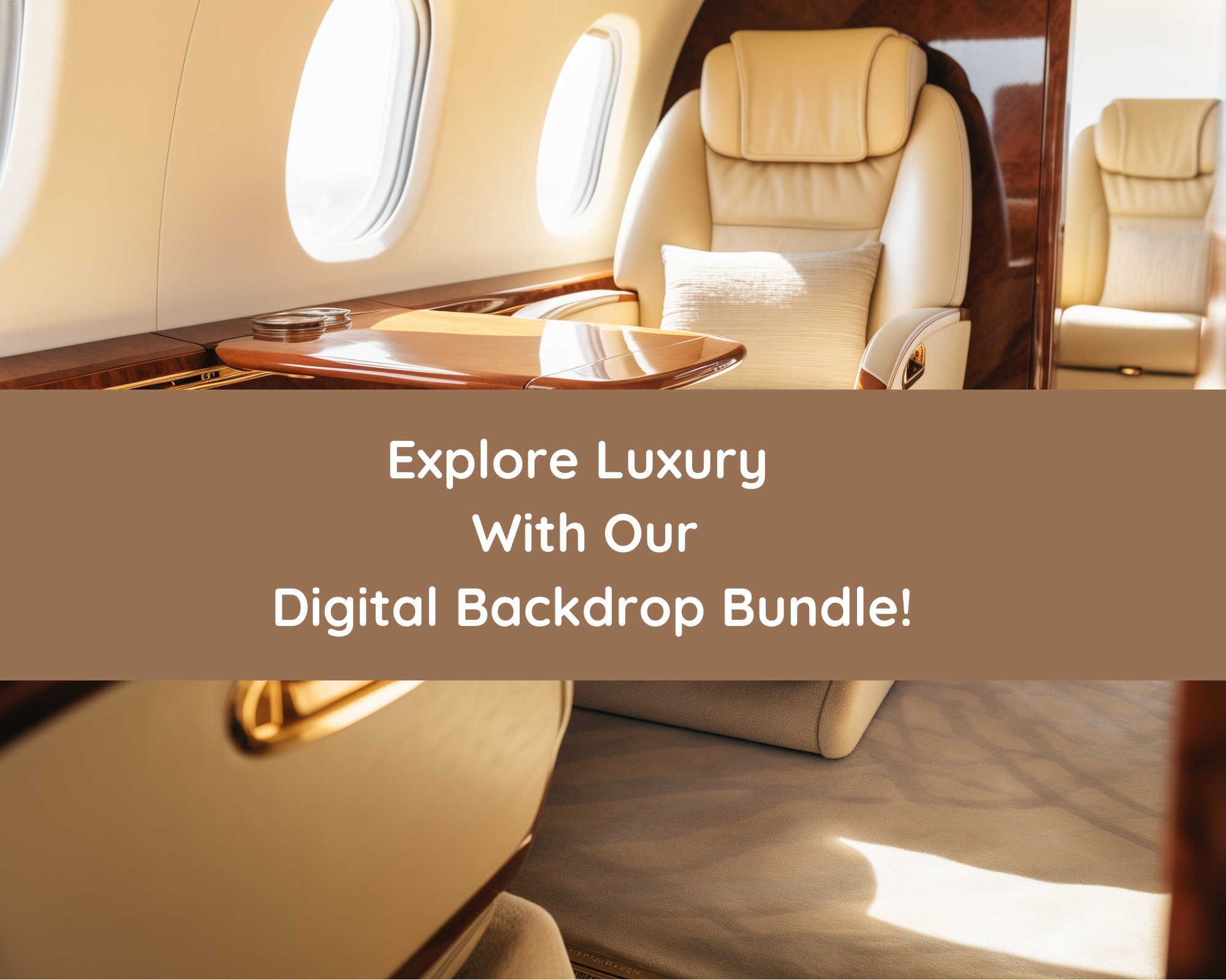 Luxurious Private Jet Digital Backdrop Bundle. | 4 Pngs - Etsy