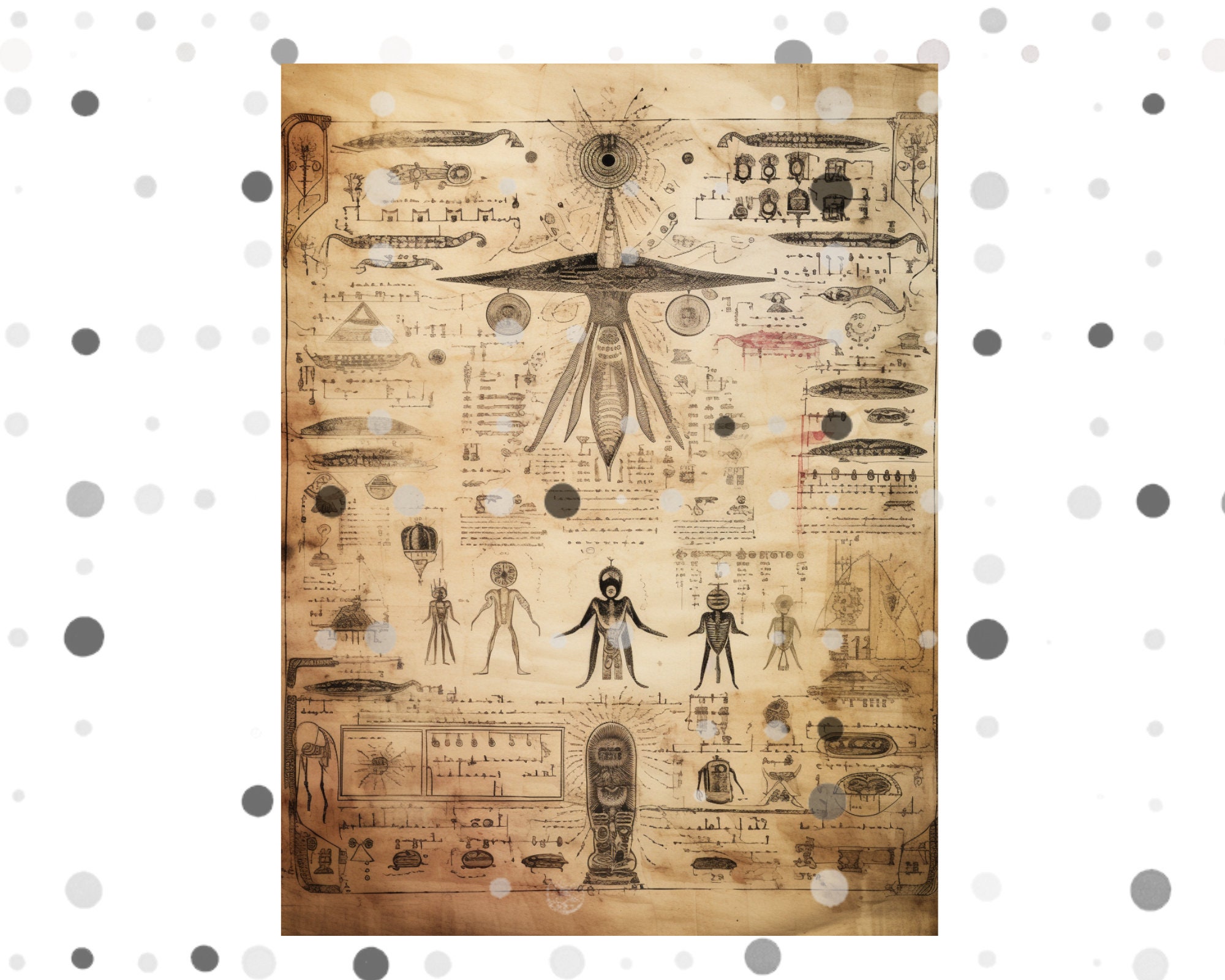 Alien Manuscript Junk Journal Pages Explore Extraterrestrial Elegance ...