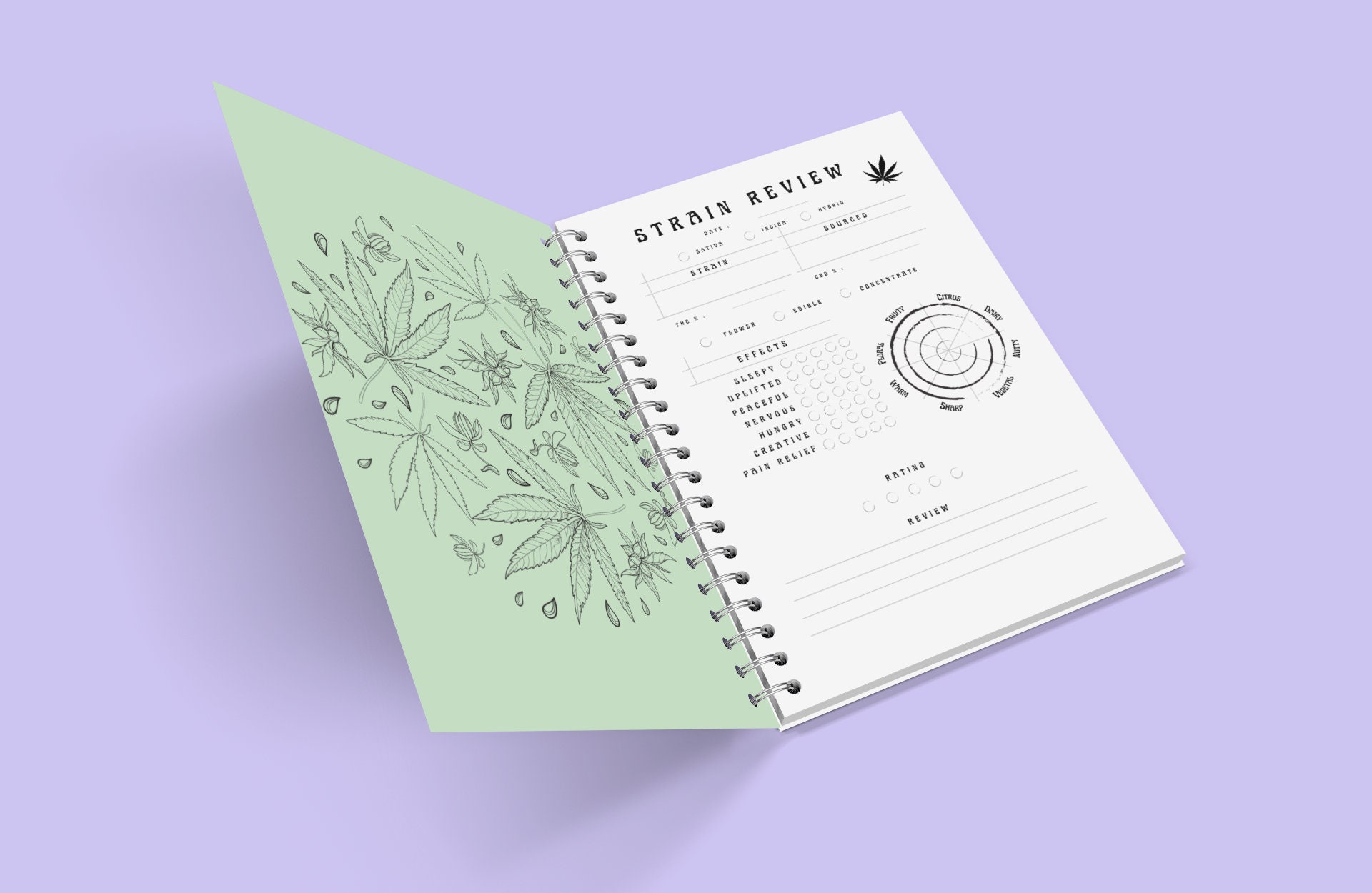 Cannabis Journal Review Digital Download PDF Strain Tracker Cannabis ...