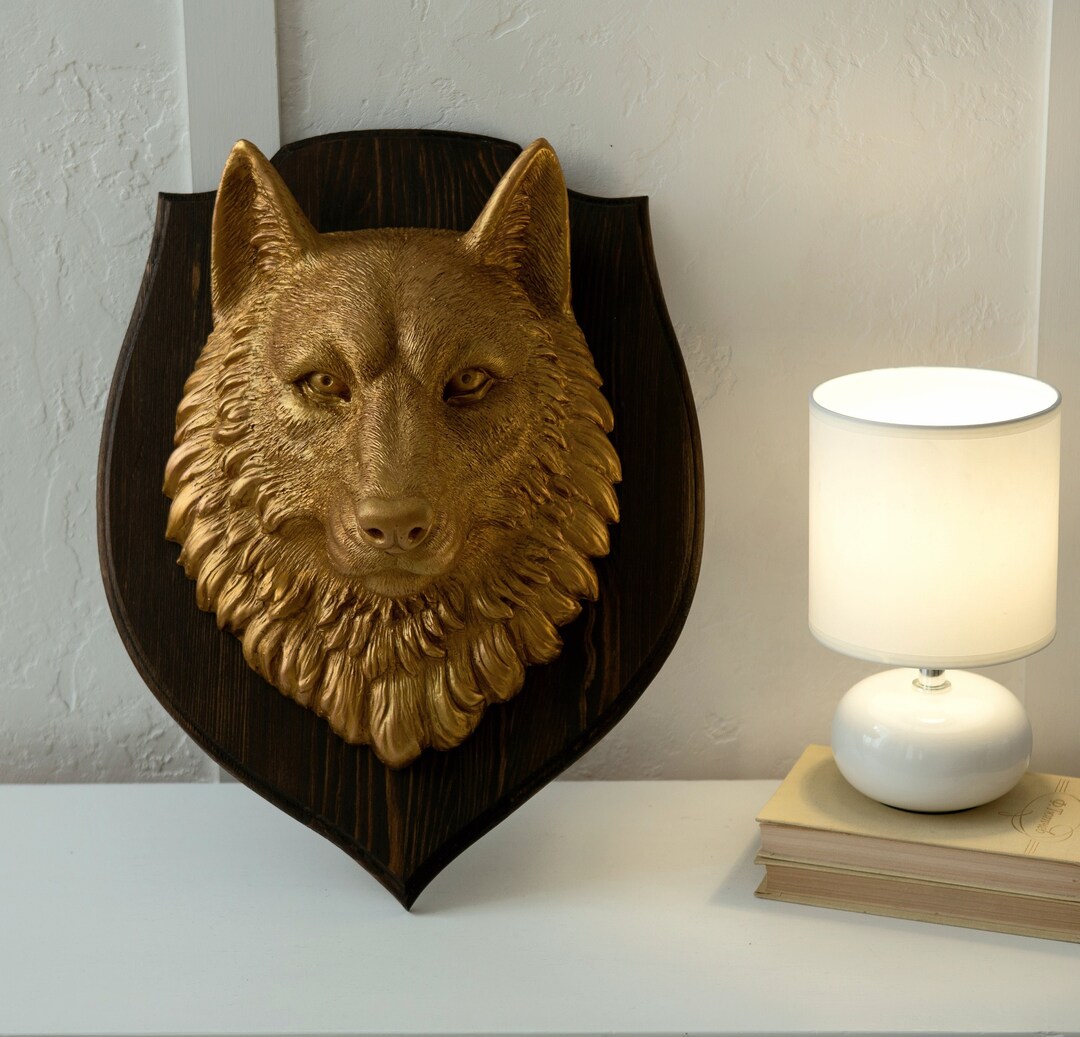 Taxidermy Sculpture Wolf Head Wall Mounted - Etsy