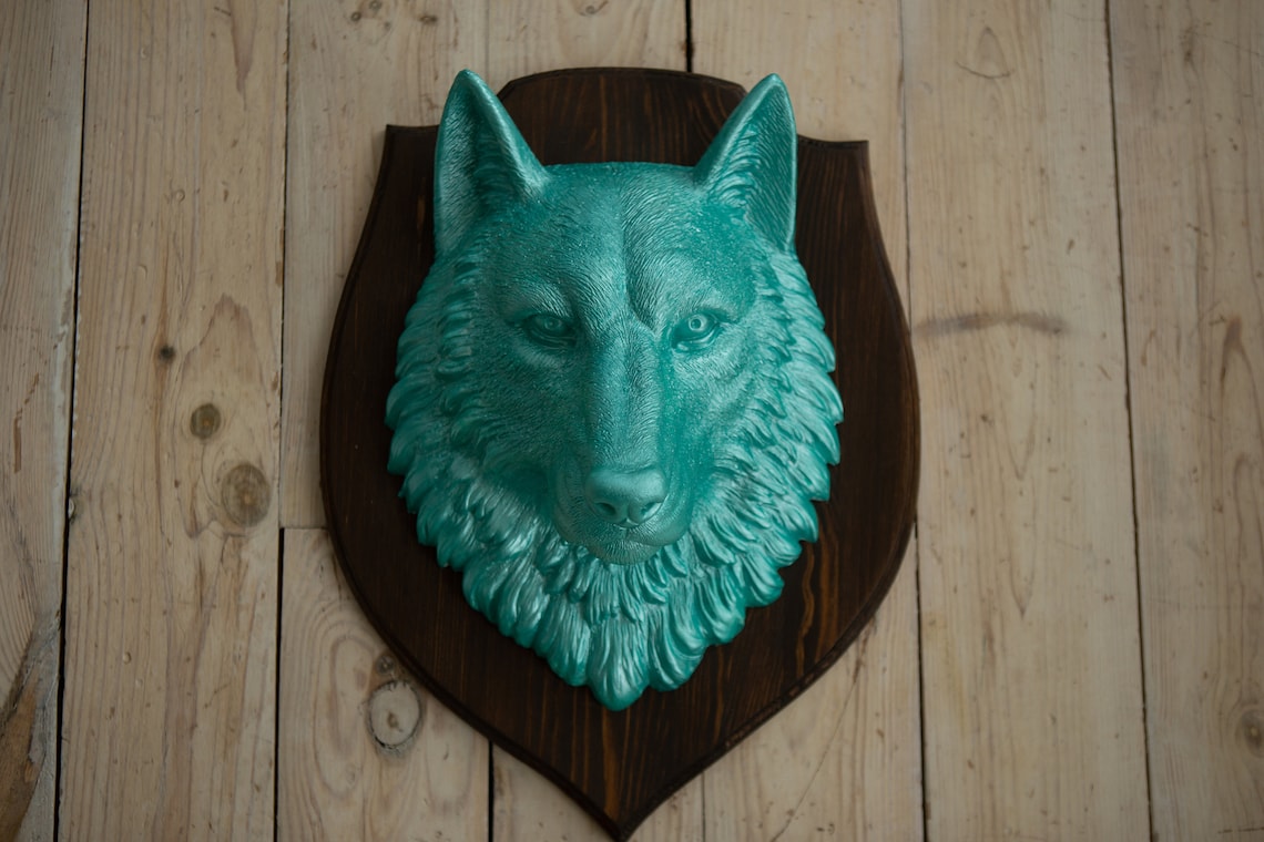 Taxidermy Sculpture Wolf Head Wall Mounted - Etsy