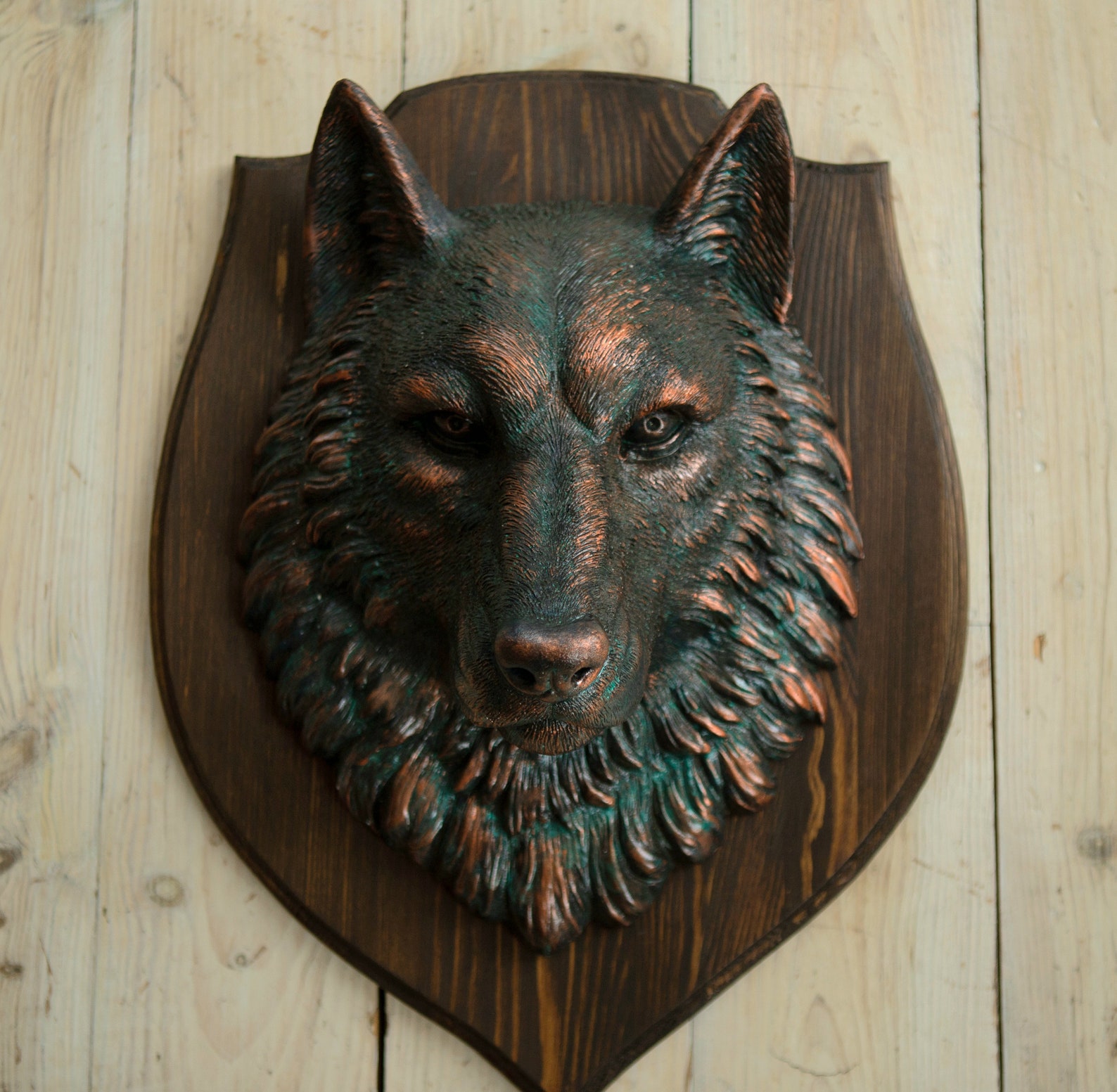 Taxidermy Sculpture Wolf Head Wall Mounted - Etsy
