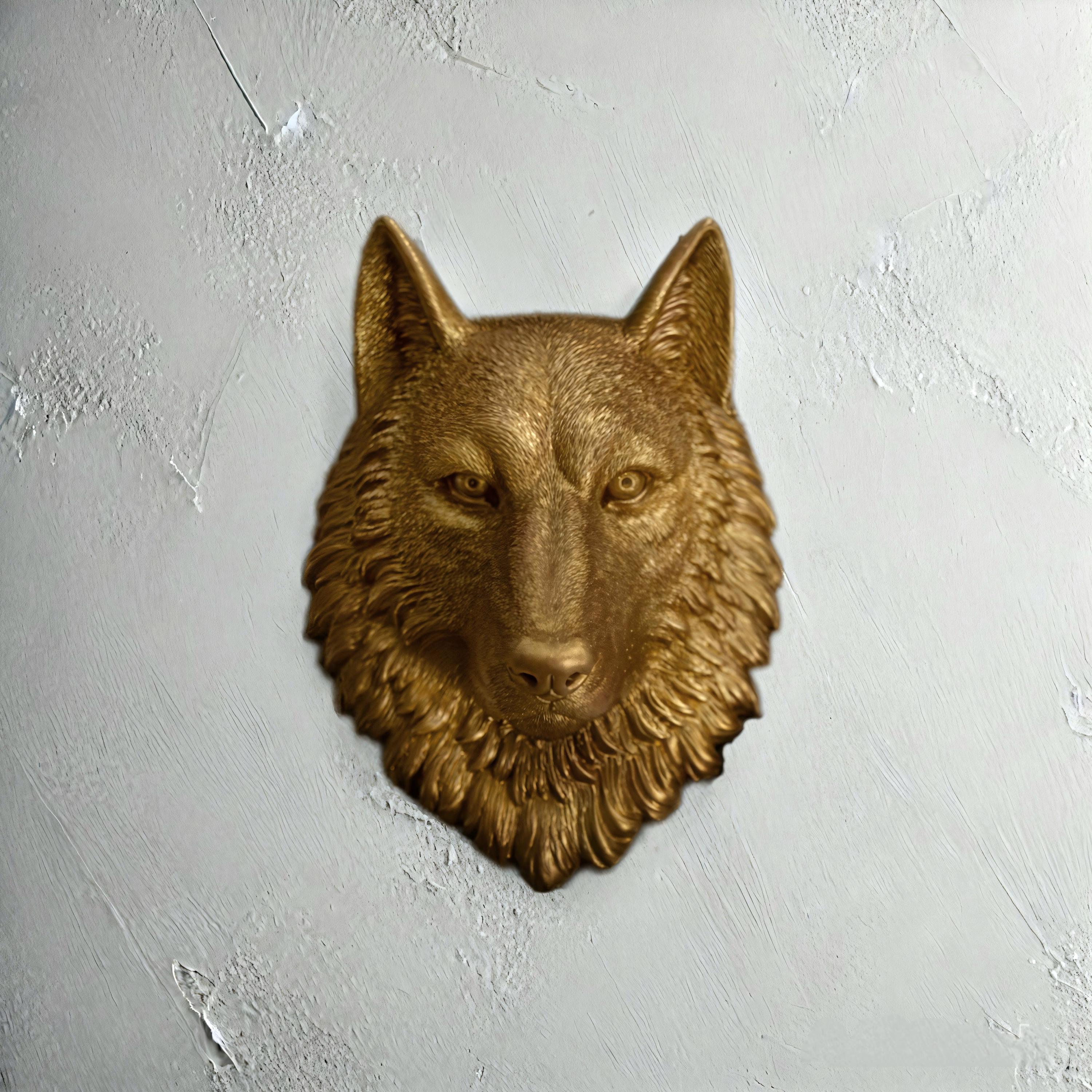 Taxidermy Sculpture Wolf Head Wall Mounted - Etsy