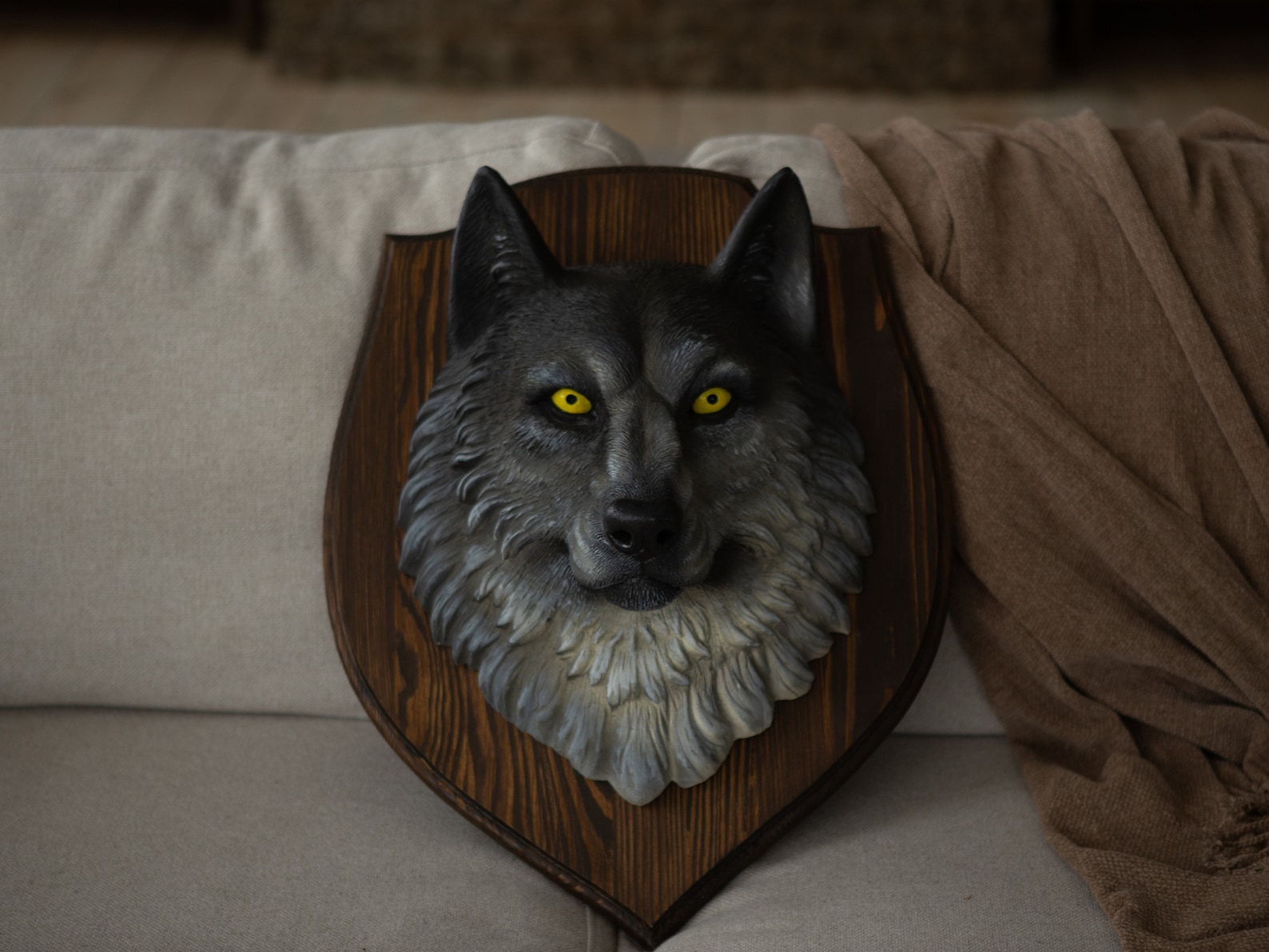 Taxidermy Sculpture Wolf Head Wall Mounted - Etsy