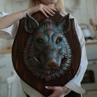 Real Wild Boar Pig Jaw With Medium Tusks Pig Teeth Man Cave Statement ...