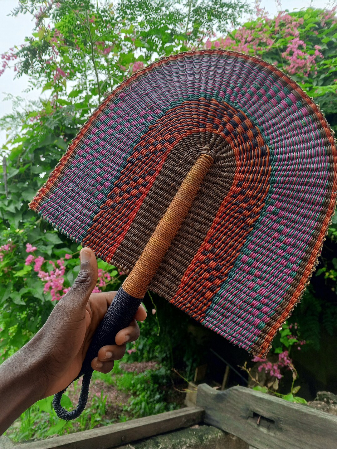 Straw Hand Fan, Boho Fan Wall Hanging, Native Wedding Hand Fan ...