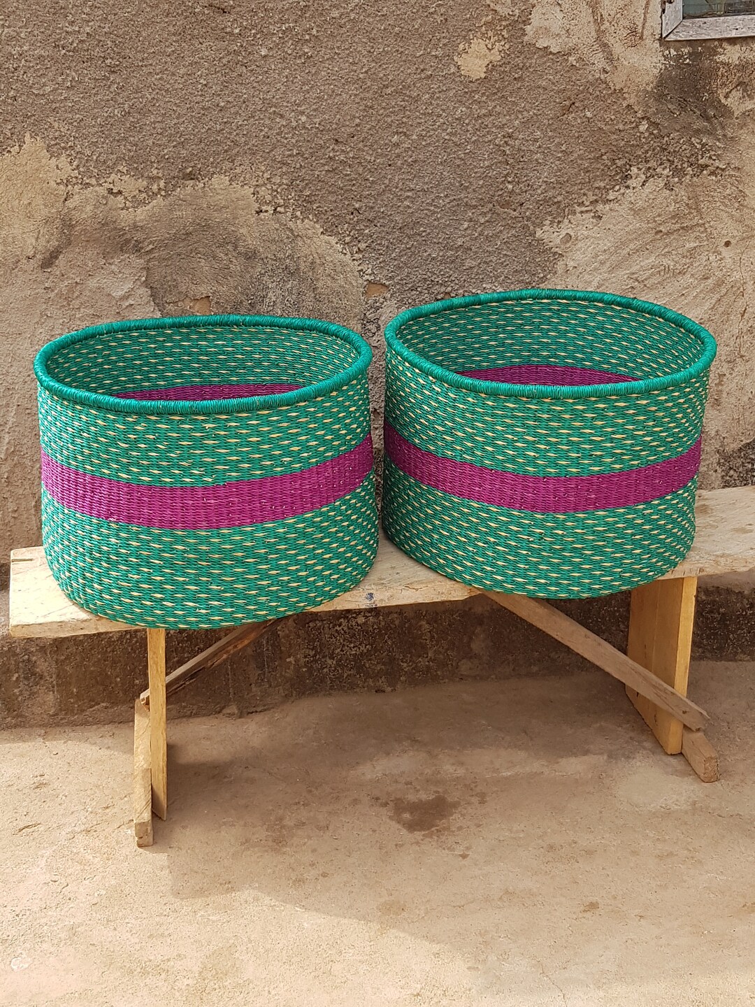 Short Laundry Basket| Big Floor Hamper| Short Wicker Storage Basket ...