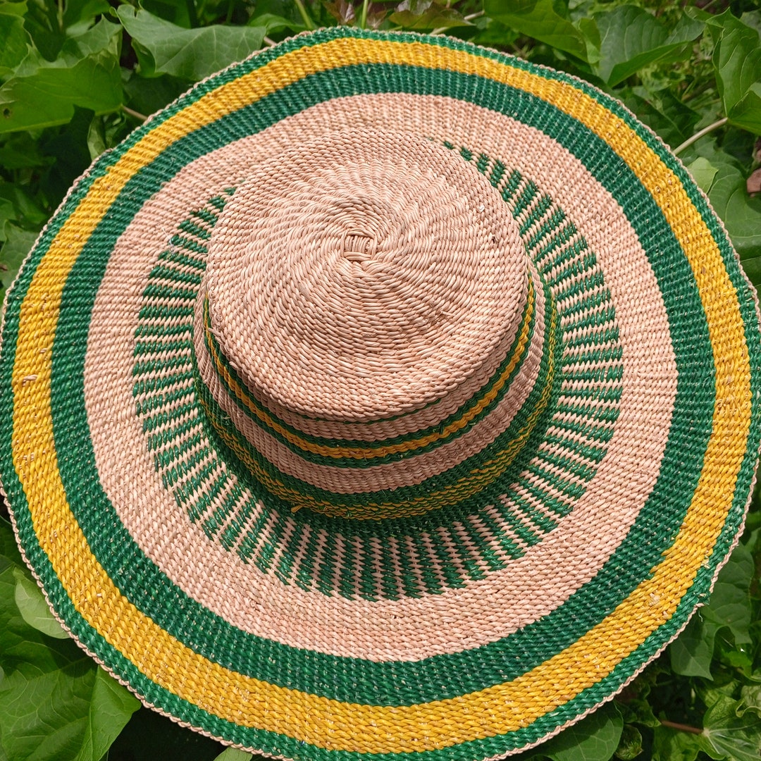 Bolga Men Panama Straw Hats, Handwoven Women Natural Straw Hat, Summer ...
