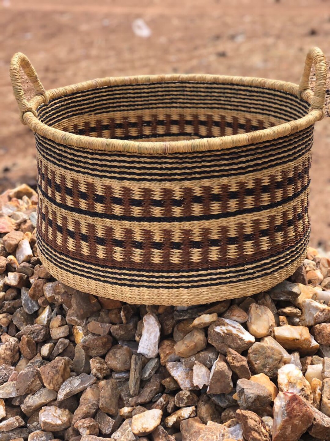 Handmade Short Laundry Basket, Bedroom Storage Basket, Bathroom Floor ...