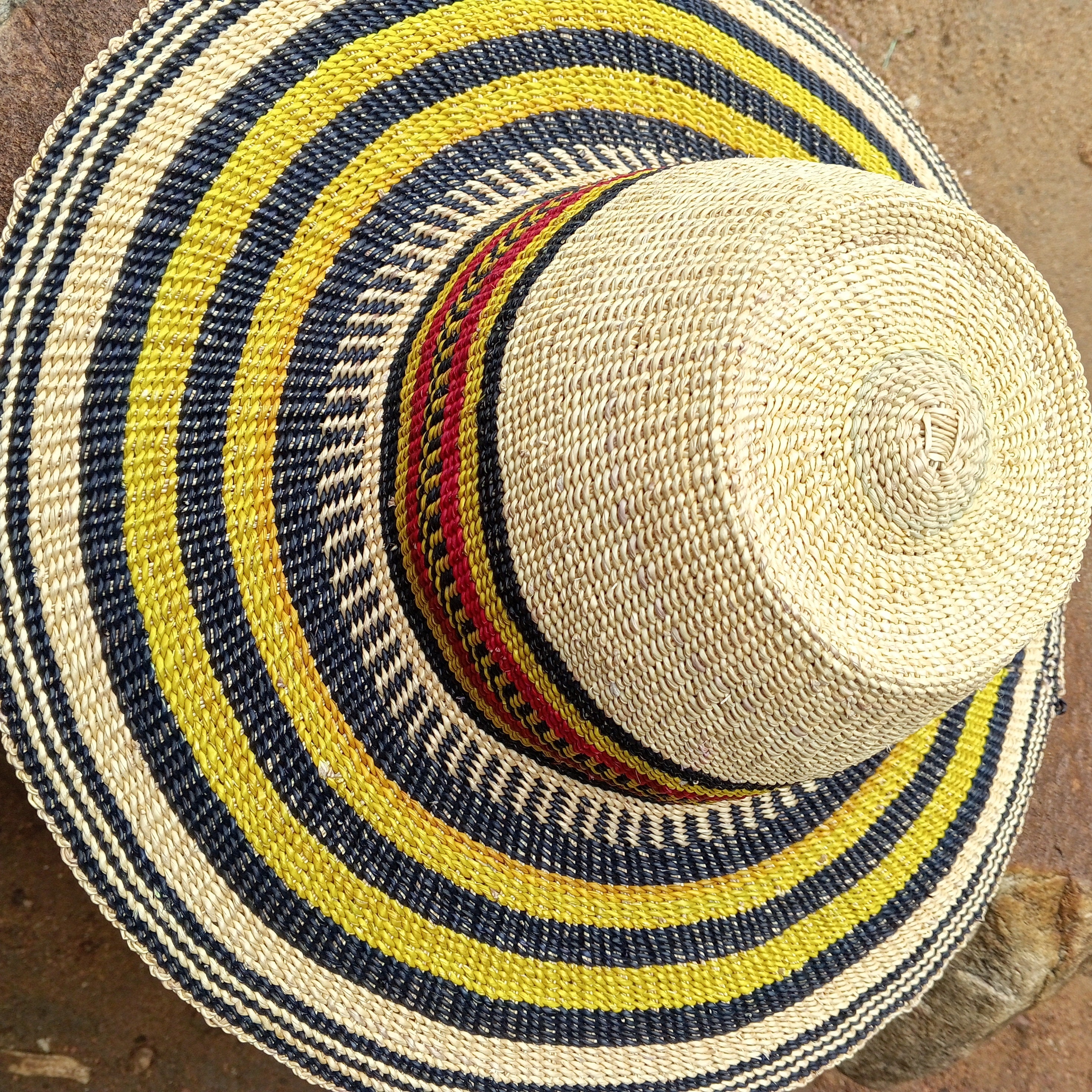 Handwoven Natural Straw Hat, Cute Beach Hat, Bolga Men Grass Hat ...