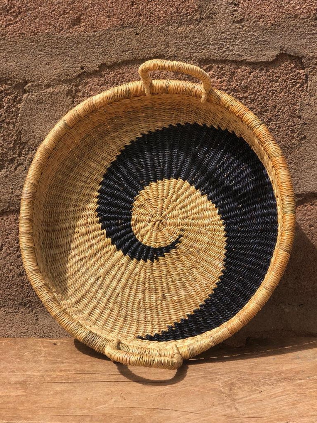 Wicker Tray| Ying-yang Statement Tray| Wicker Wall Mount| Serving Tray ...