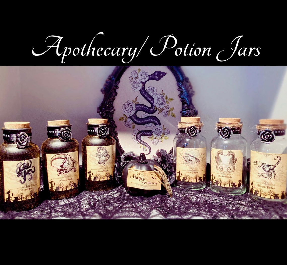 Halloween Handmade Apothecary and Poison Jar - Etsy