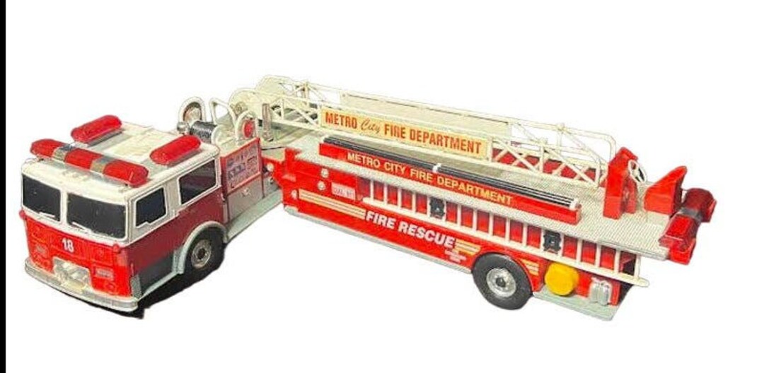 Vintage Funrise Metro City Fire Dept Hook and Ladder Truck - Etsy