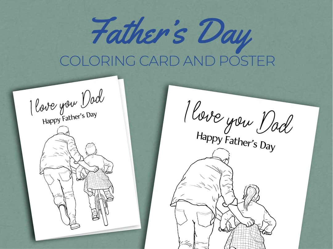Father's Day Coloring - Card and Poster to Download and Print - Fathers ...