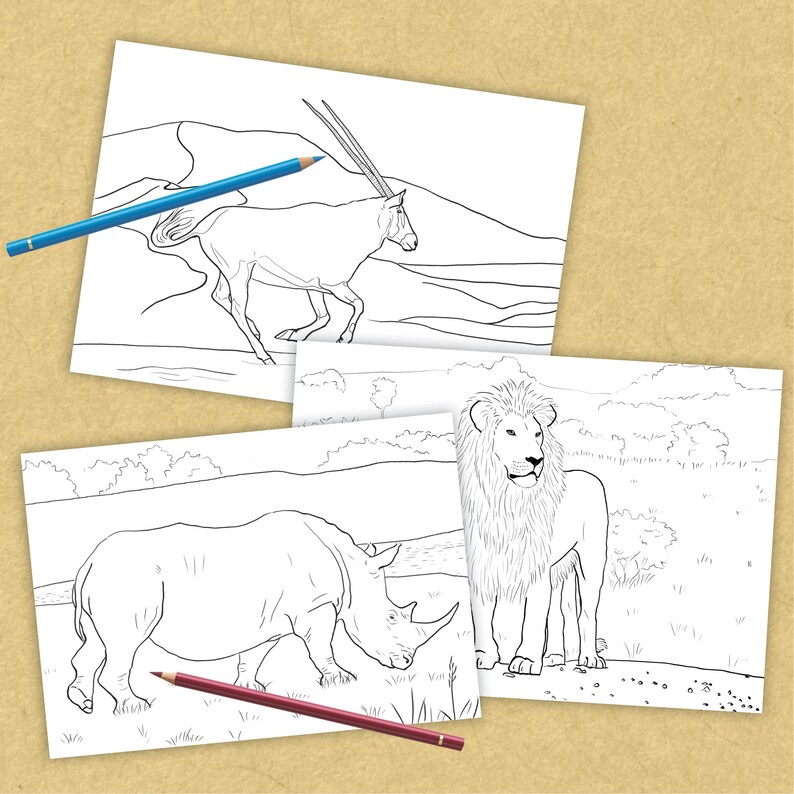 African Animals Coloring Pages - 15 Pictures to Download and Print ...