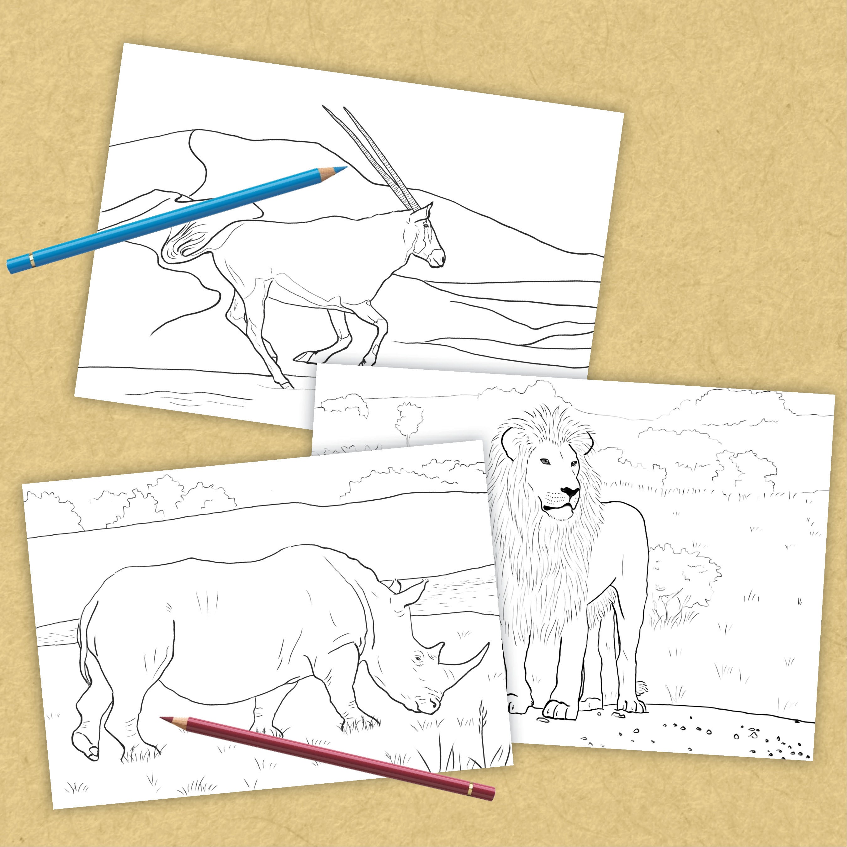 African Animals Coloring Pages - 15 Pictures to Download and Print ...