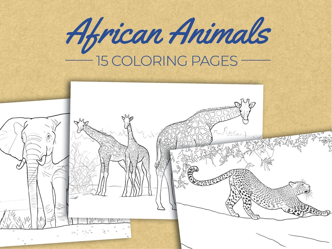 African Animals Coloring Pages - 15 Pictures to Download and Print ...