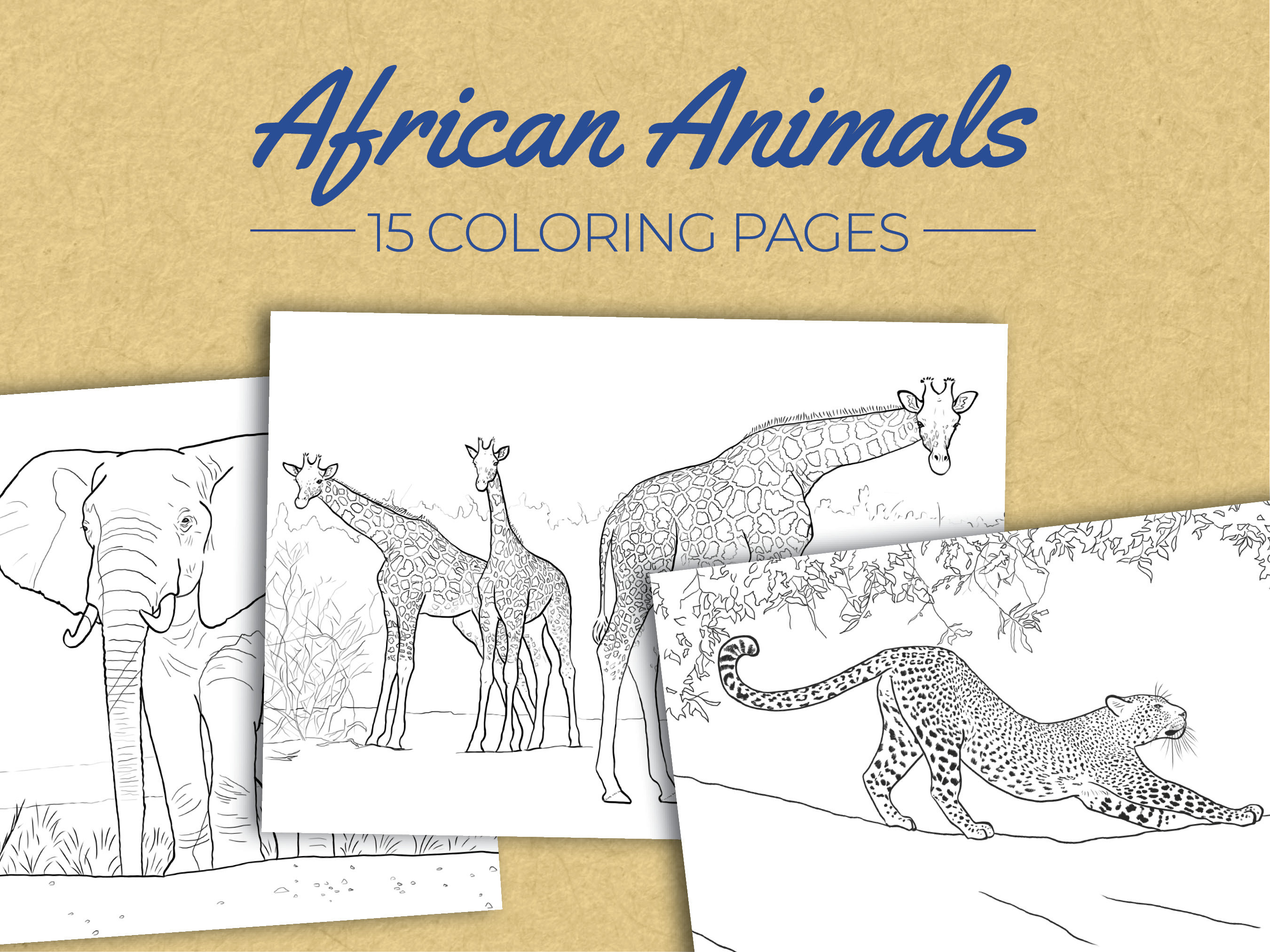 African Animals Coloring Pages - 15 Pictures to Download and Print ...