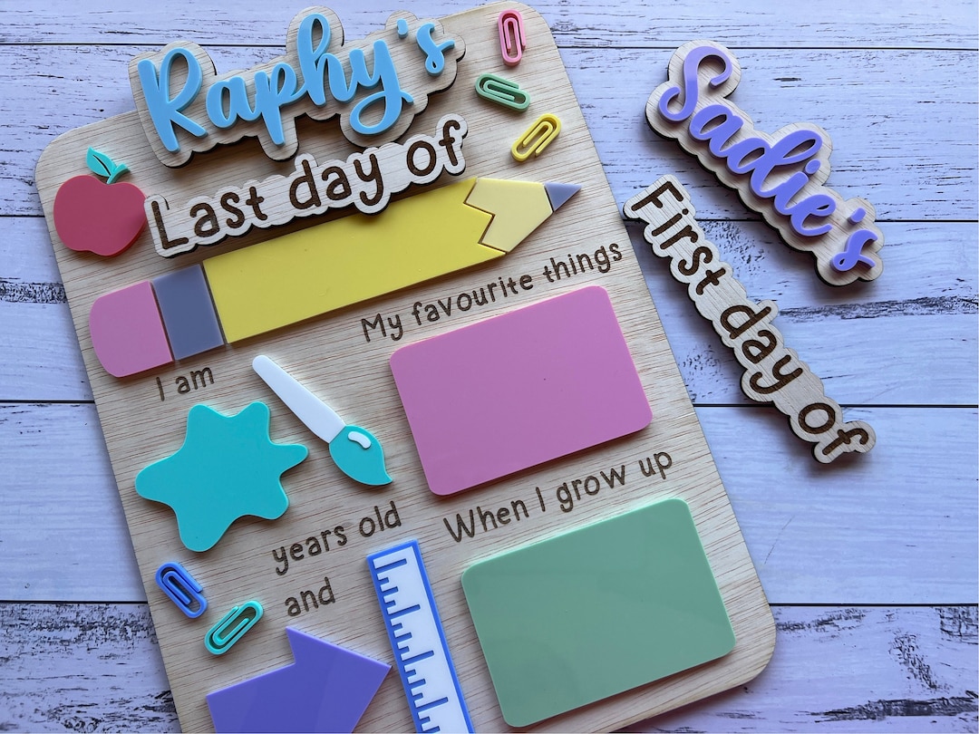 EXPRESS OPTION | First Day of School Sign | Colourful | Unique ...