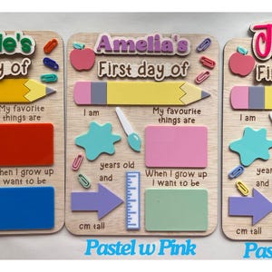 EXPRESS OPTION | First Day of School Sign | Colourful | Unique ...