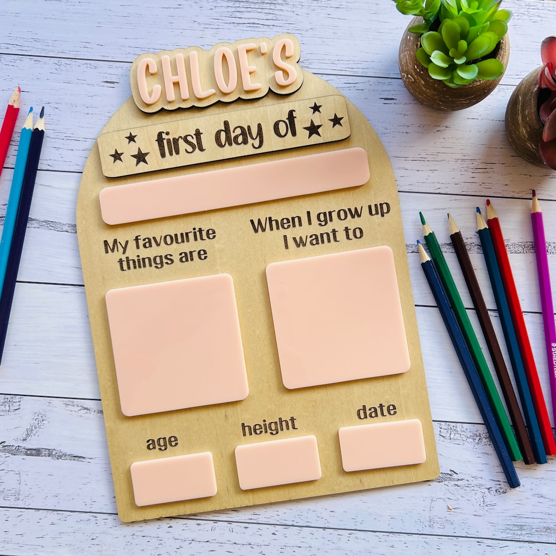 First Day Board Last Day Board Personalised Multiple - Etsy