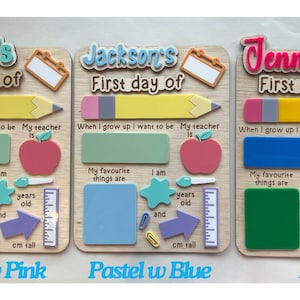 EXPRESS OPTION | First Day of School Sign | Colourful | Unique ...