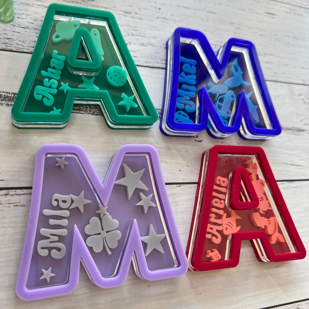 NEW DESIGN Unique Name Tag Shaker Fidget Back to School - Etsy