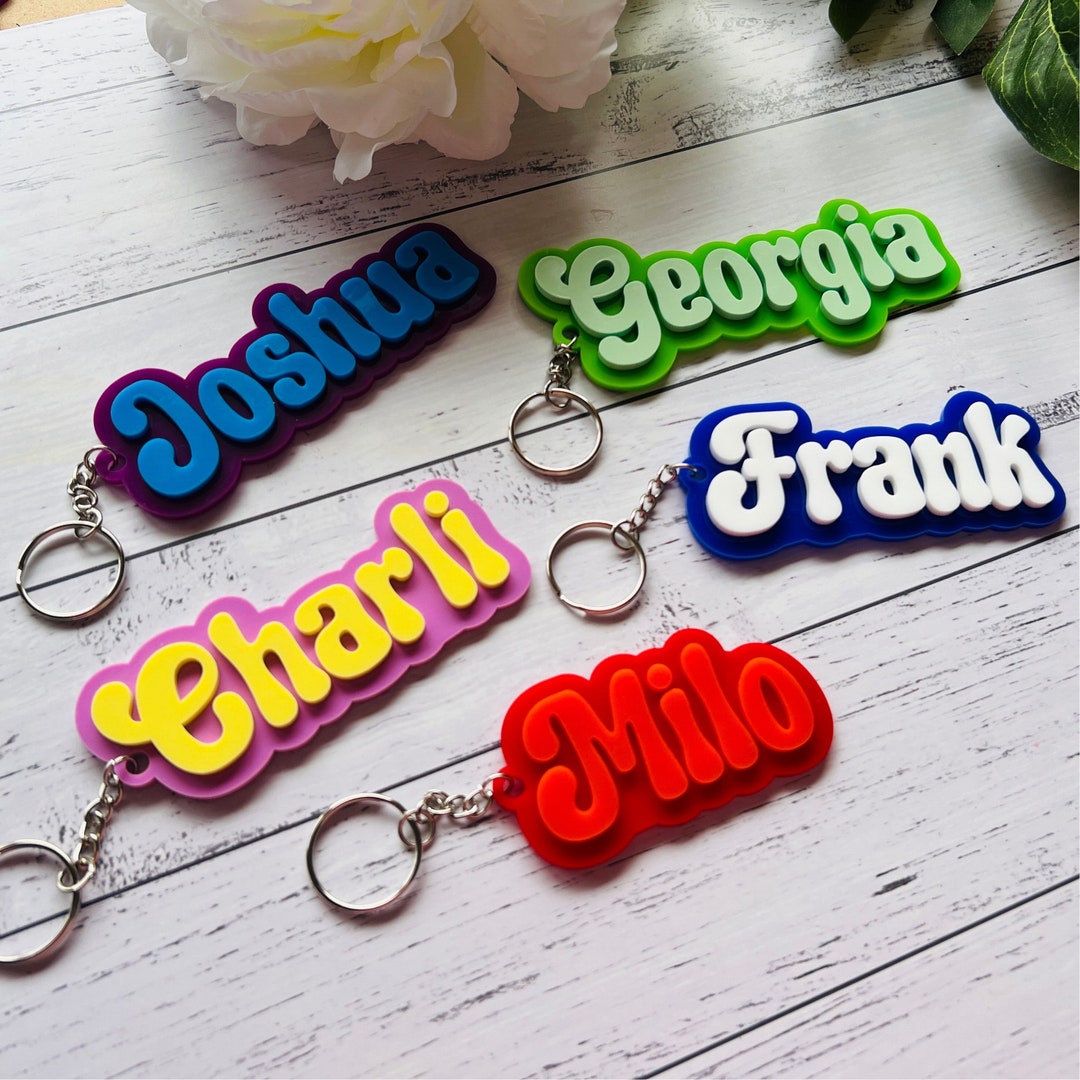 Back to School, Personalised Bag Charm, Backpack Name Tag, Kids School ...
