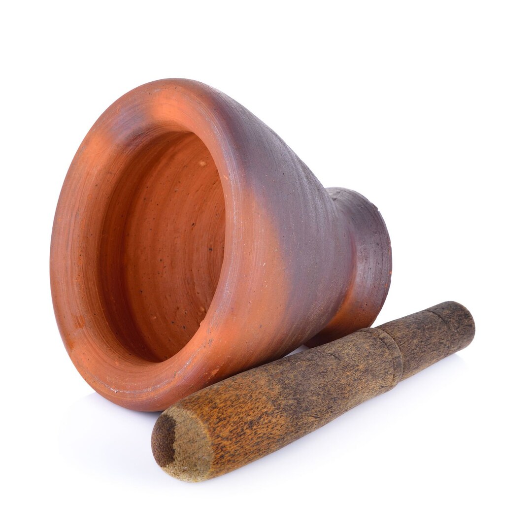 ไทย ลาว ครก Thai & Laos Kruk Grinding Clay Mortar With Wooden Pestle-7 ...