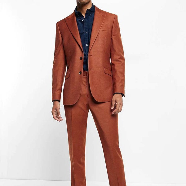 Burnt Orange Vest for Men - Etsy