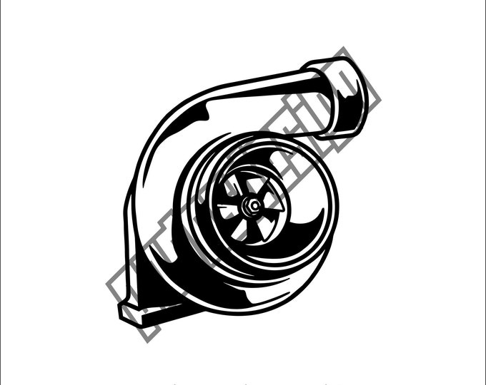 Turbo Silhouette SVG, Turbo SVG, Turbo Power Svg, Turbo Charger Engine ...