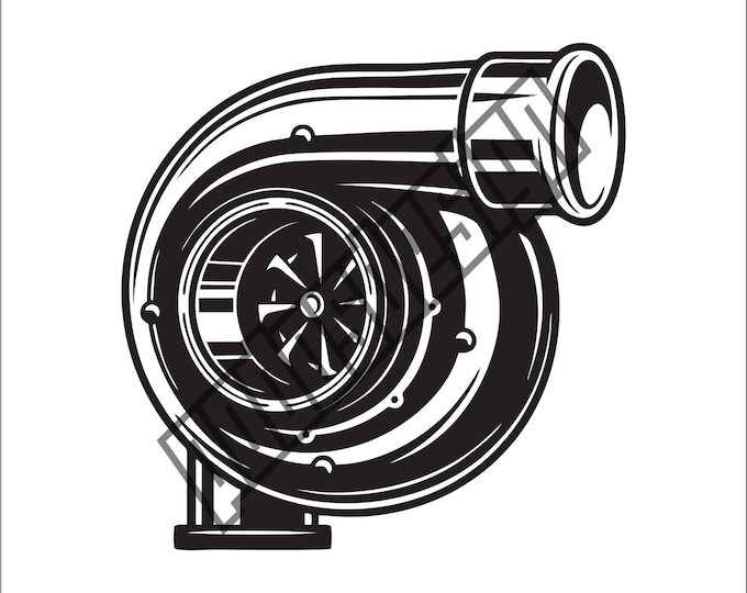 Turbo Silhouette SVG, Turbo SVG, Turbo Power Svg, Turbo Charger Engine ...