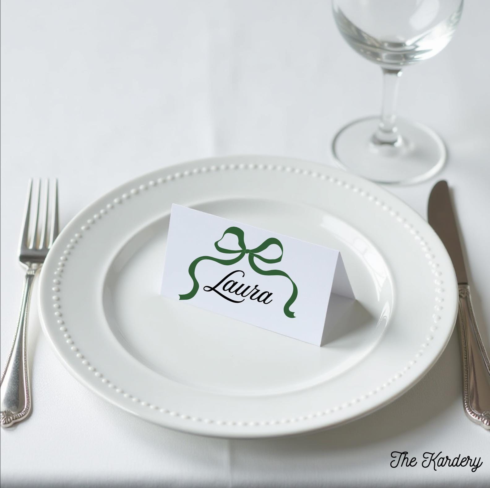 Tent Name Cards for Events - Printable and Editable Templates - Green ...