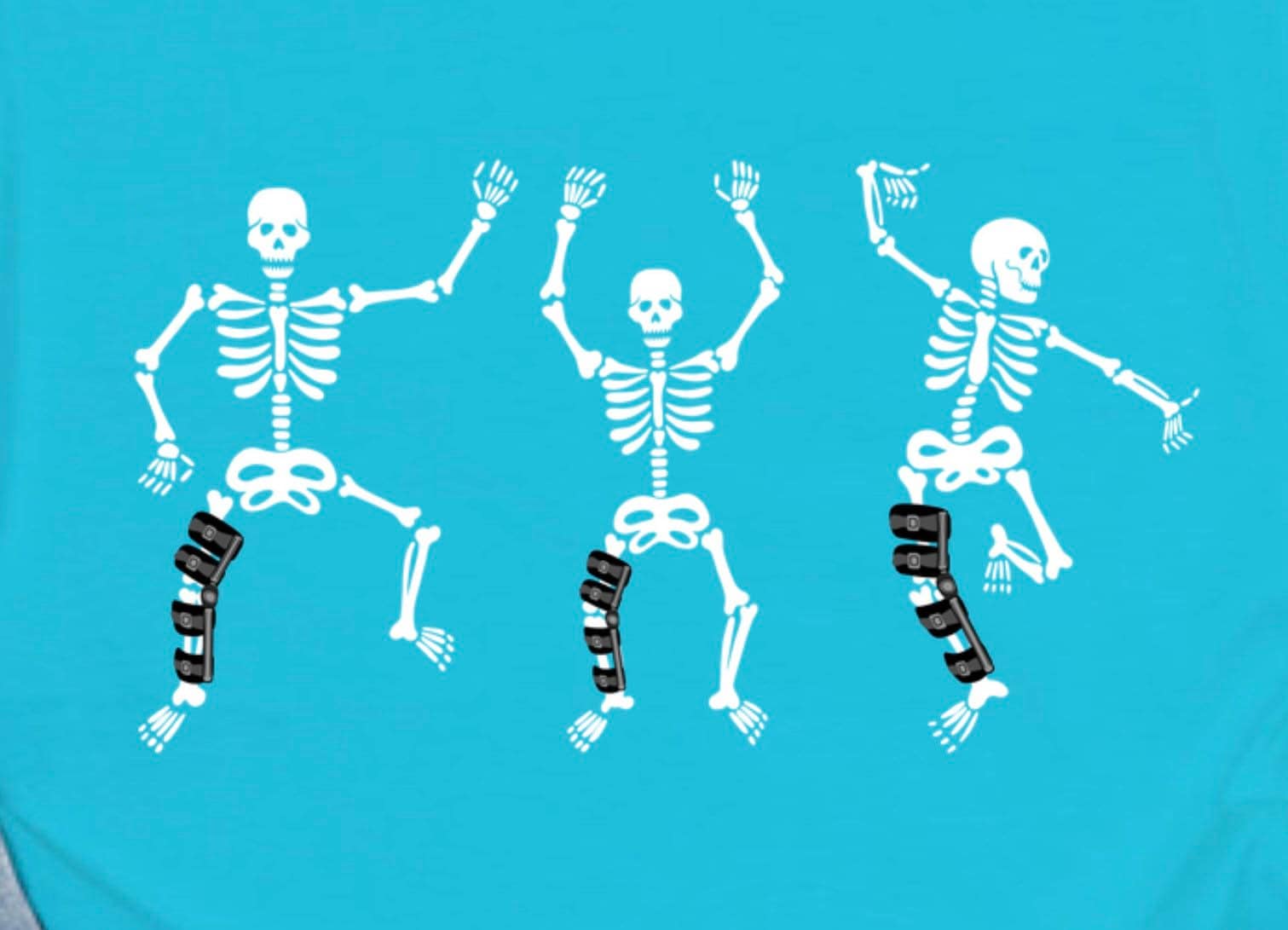 Knee Surgery Brace Shirt, Skeletons Dancing, ACL Surgery Gift, Knee ...