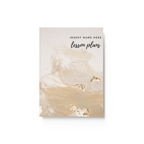 Personalised Gold Lesson Plan Notebook for Teachers - Etsy