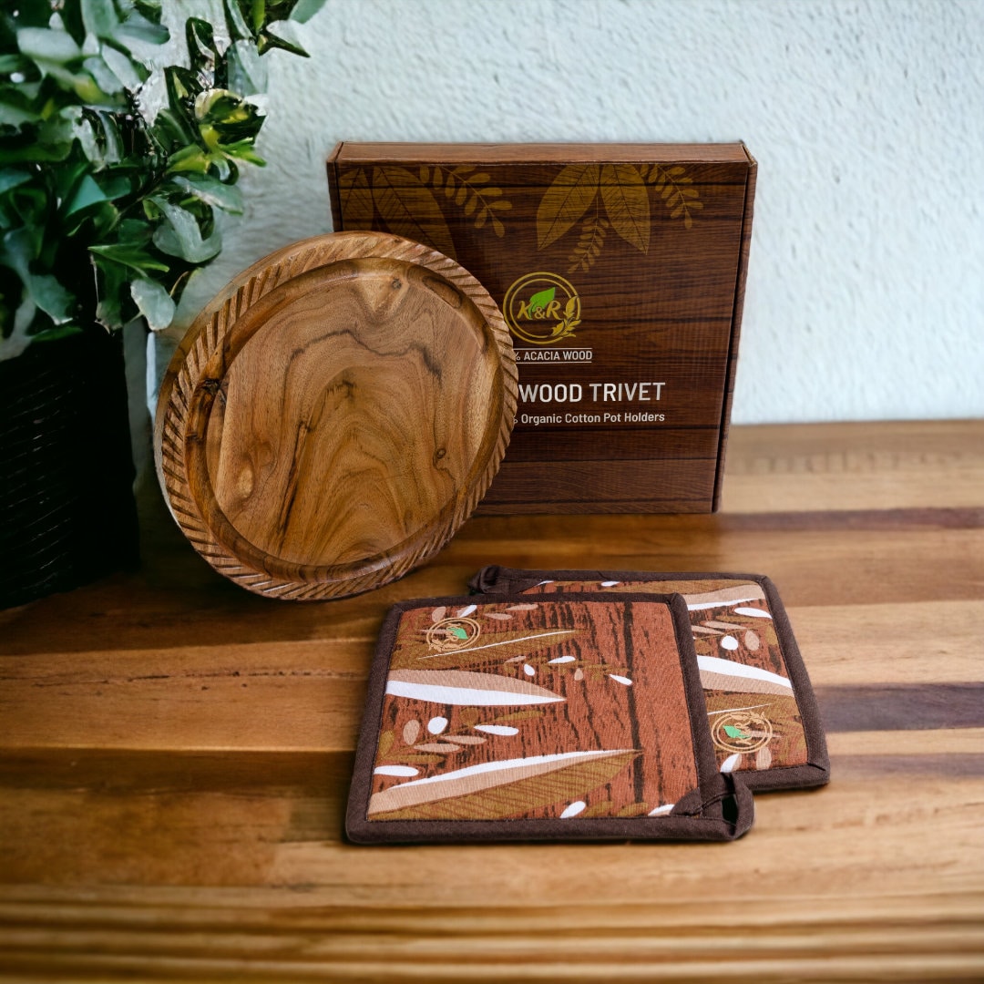 Trivet | Cutting Board | Serving Board | Natural Wood Acacia ...